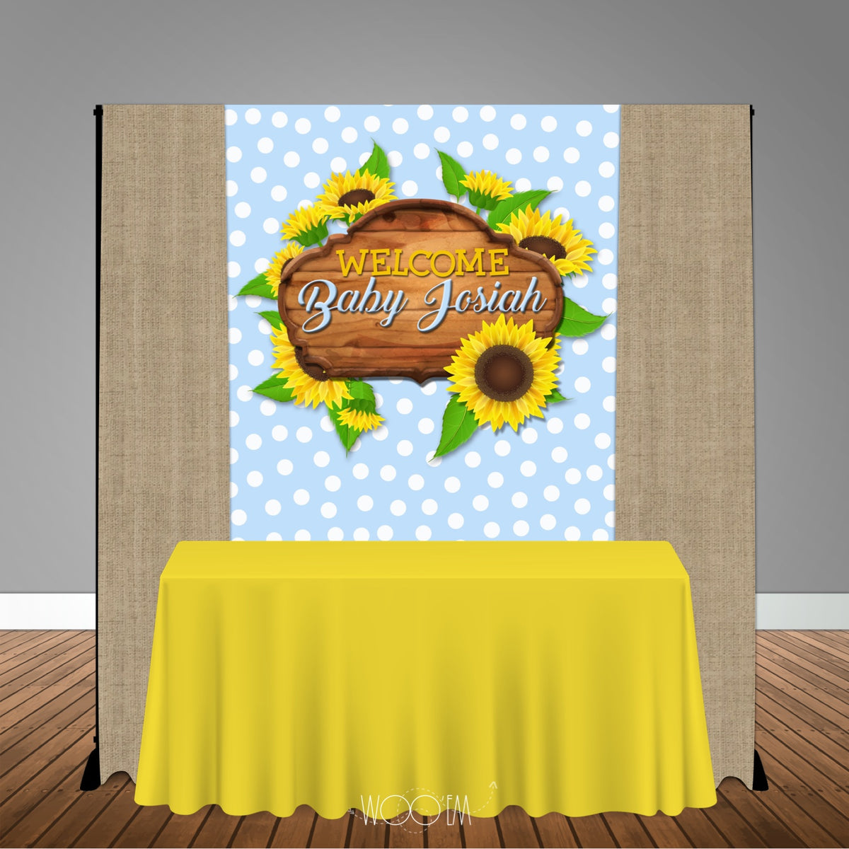 Sunflower 5x6 Table Banner Backdrop/ Step & Repeat, Design, Print and ...