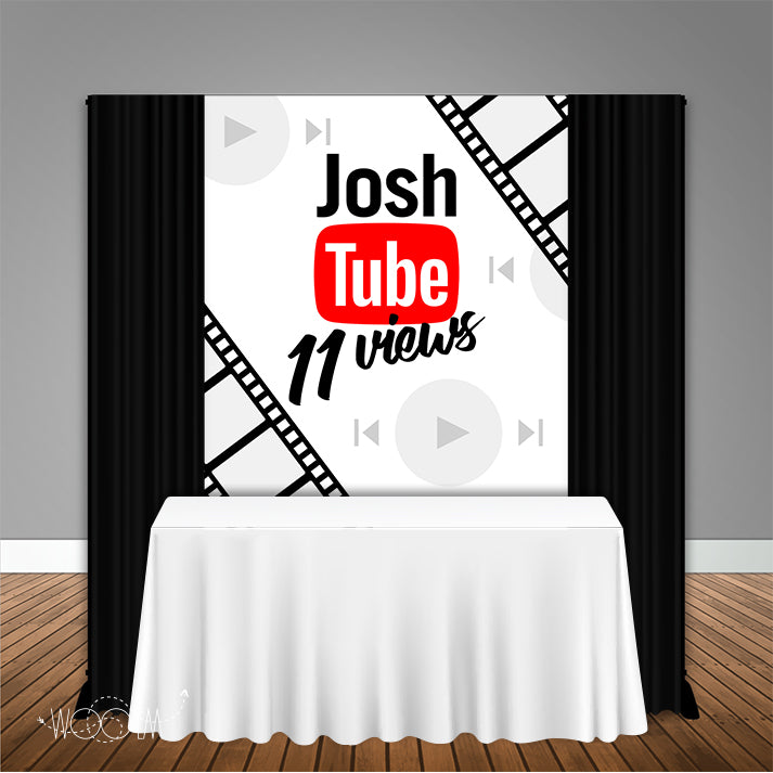 YouTube Birthday 5x6 Table Banner Backdrop Design, Print and Ship ...