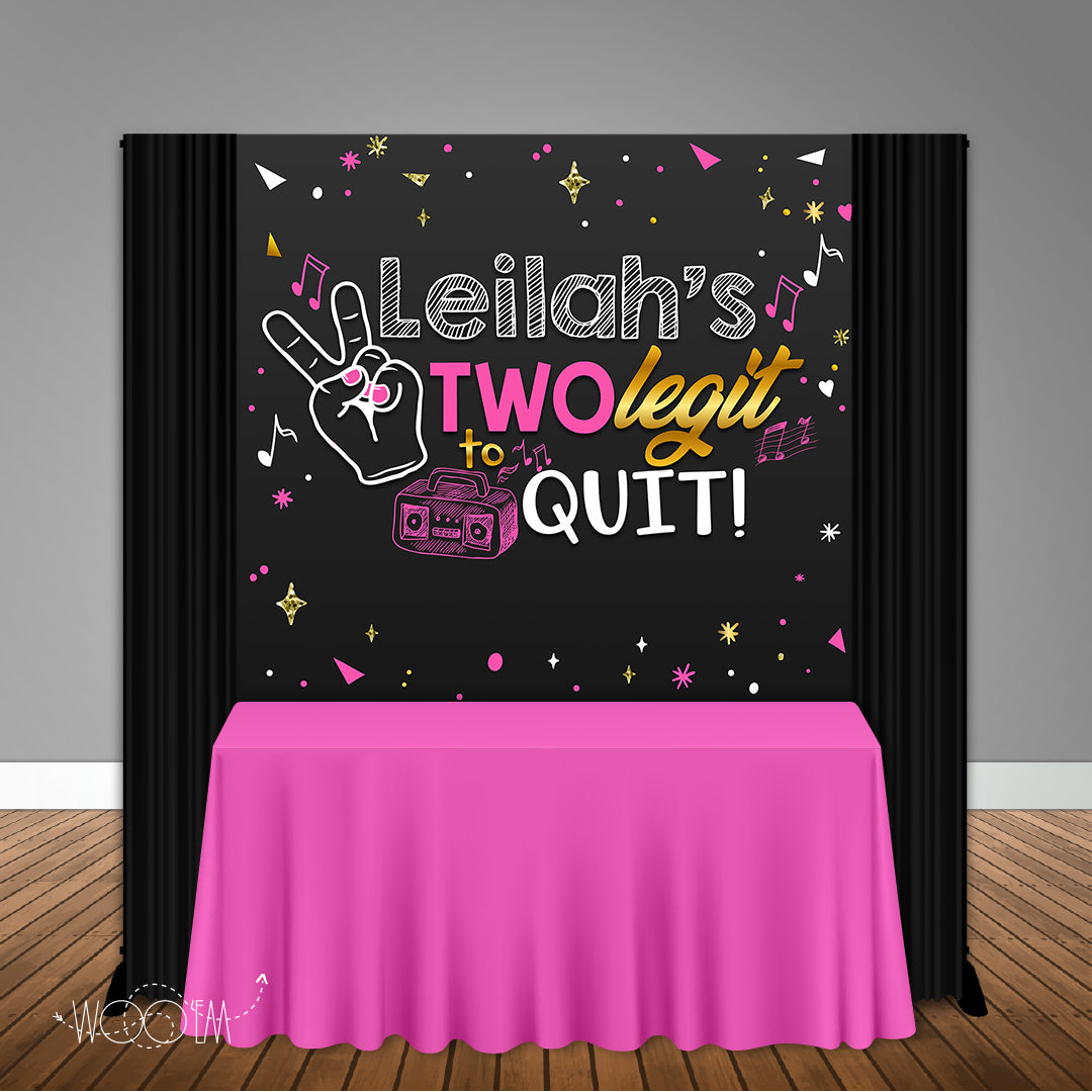 Two Legit Pink 6x6 Banner Backdrop/ Step & Repeat Design, Print and Sh ...