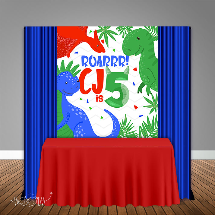 Dinosaur Roar 5x6 Table Banner Backdrop, Design, Print & Ship! – Woo'em ...