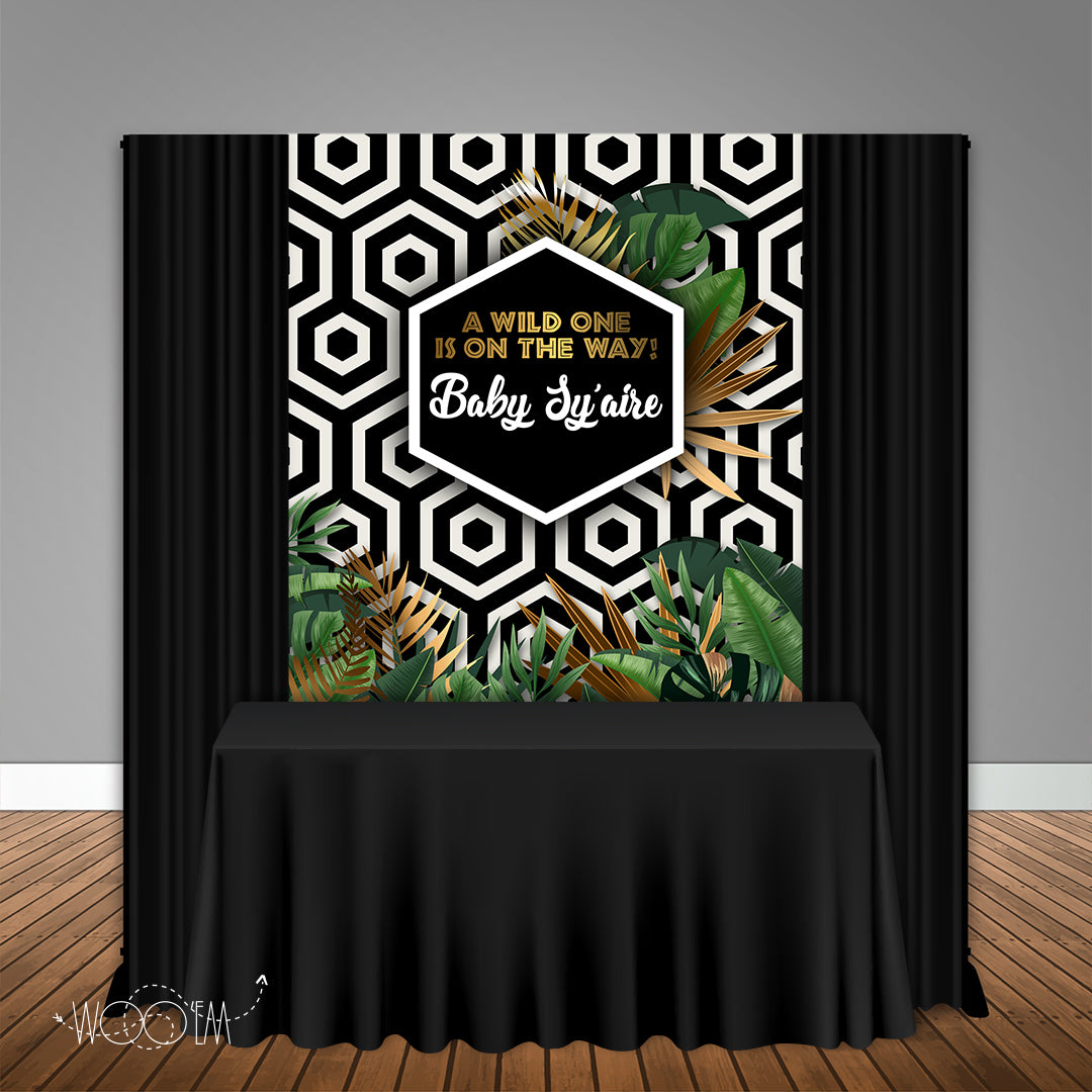 Geometric Safari 5x6 Table Banner Backdrop/ Step & Repeat, Design, Pri ...