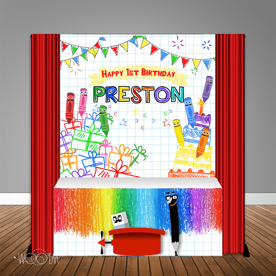 Color 6X6 Table Banner Backdrop with 6ft Table Wrap, Design, Print & S ...