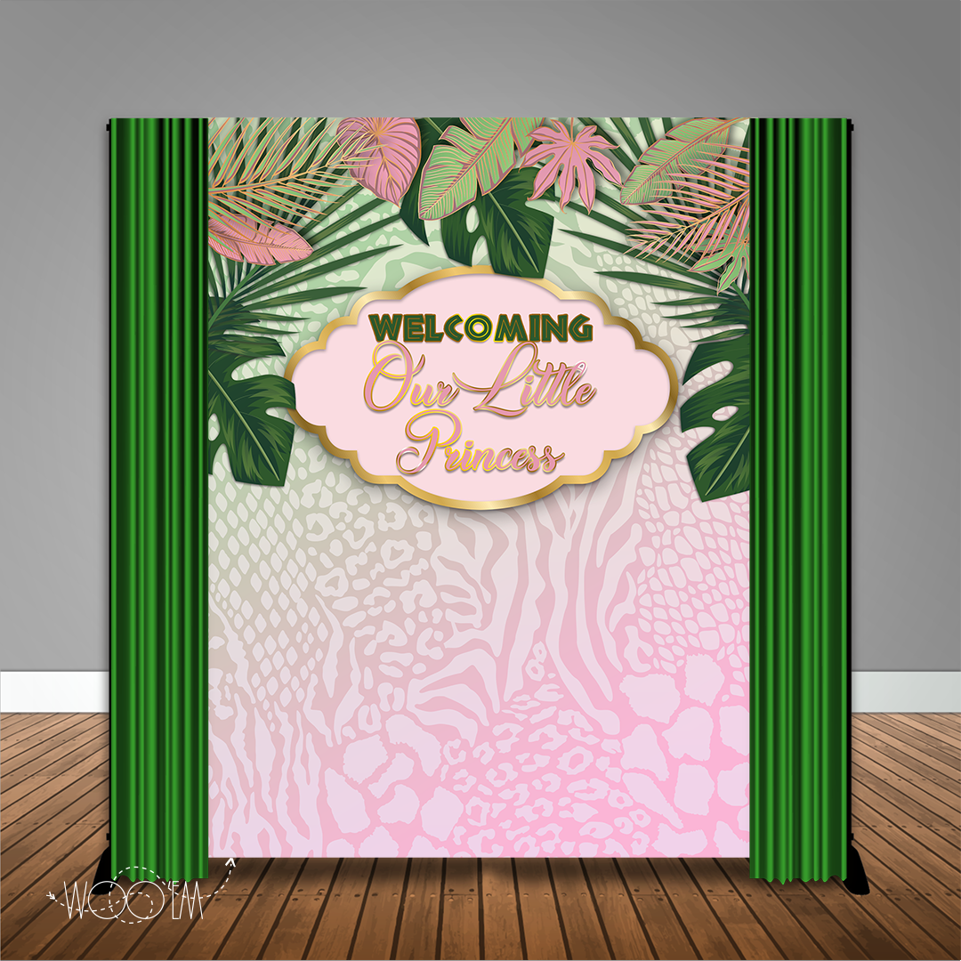 Pink Safari 6x8 Banner Backdrop/ Step & Repeat Design, Print and Ship ...