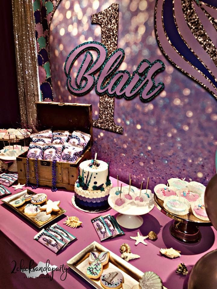 Sparkle Mermaid 5x6 Table Banner Backdrop/ Step & Repeat, Design, Prin ...