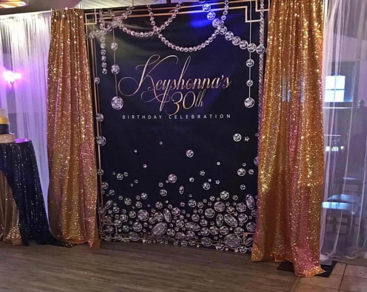 Dripping Diamonds 6x8 Banner Backdrop/ Step & Repeat Design, Print and ...