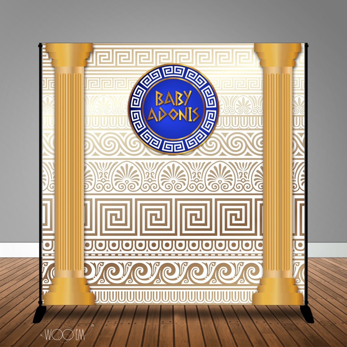 Greek Themed Banner Backdrop/ Step & Repeat for Baby Shower, Design, P ...