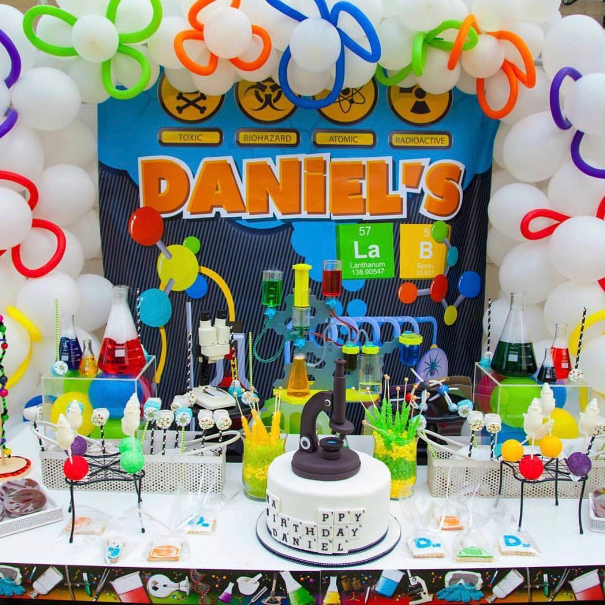 Science Lab Themed 5x6 Table Banner Backdrop/ Step & Repeat, Design, P ...