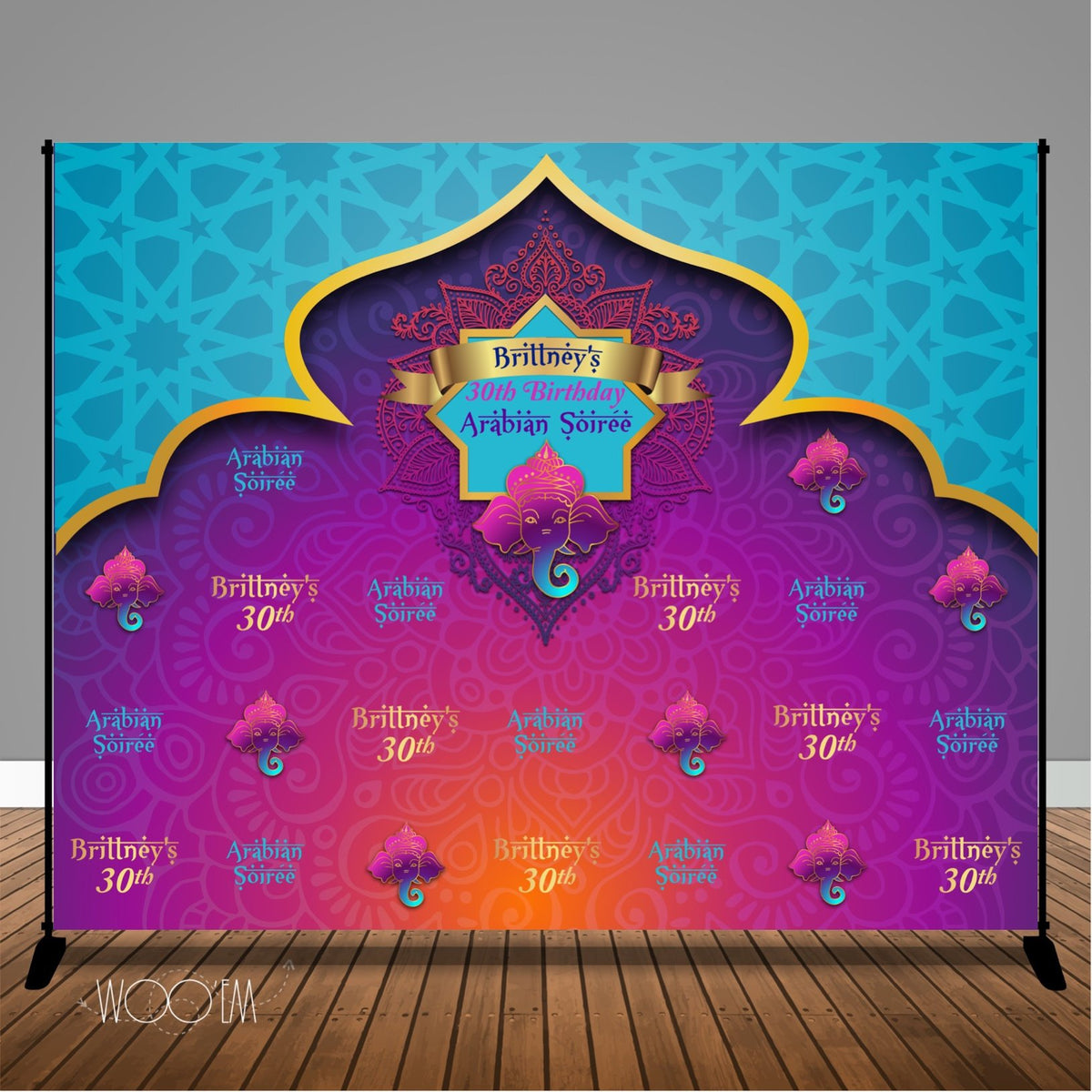 Arabian Nights Moroccan Banner Backdrop/ Step & Repeat, Design, Print ...