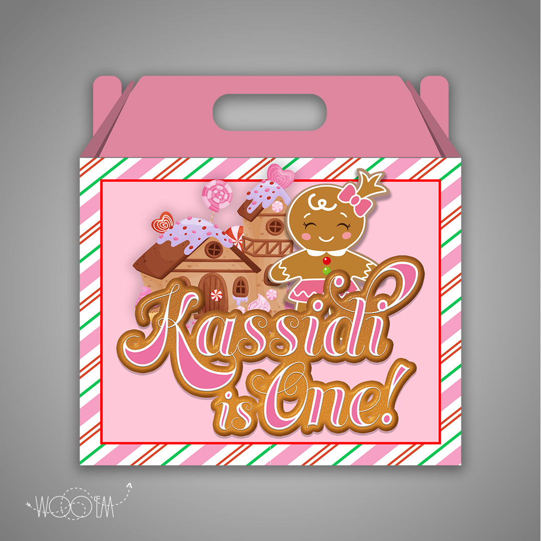 Pink Gingerbread Winter 5x6 Table Banner Backdrop/ Step & Repeat, Desi ...